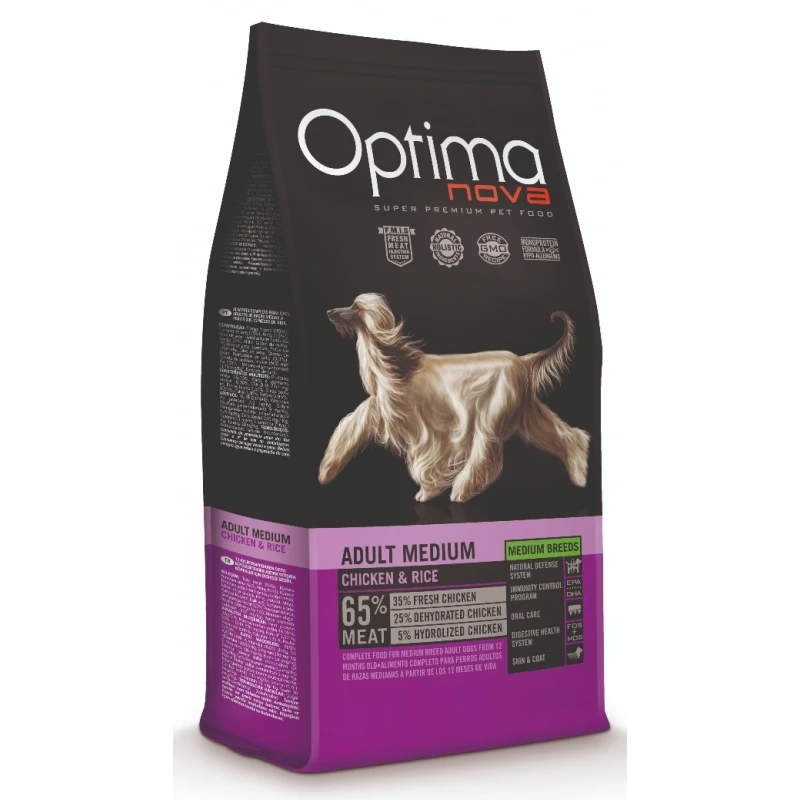 Optimanova Adult Medium Chicken & Rice 12kg